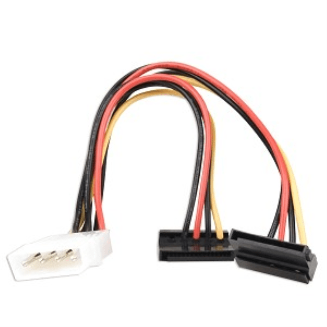 ATX Molex Power to Dual 90° Serial ATA (SATA) Power Adapter – Holland ...