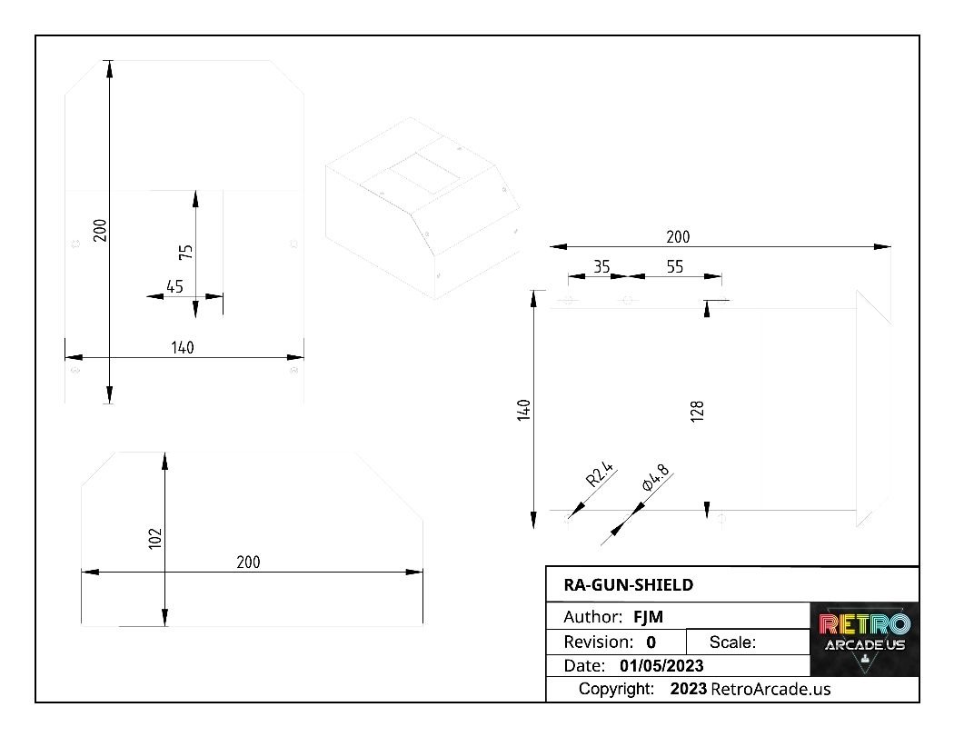 RetroArcade Base shield for 3-in-1 Gun Game – Holland Computers, Inc.