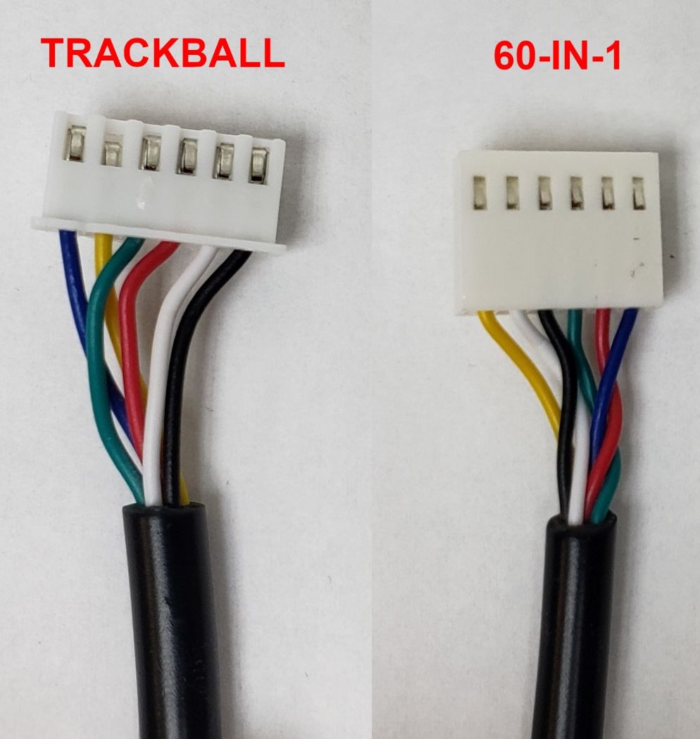 Replacement Wiring Harness for 2 Inch JAMMA Trackball with 60-in-1 ...