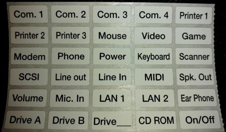 COMPUTER PORT LABELS – Holland Computers, Inc.