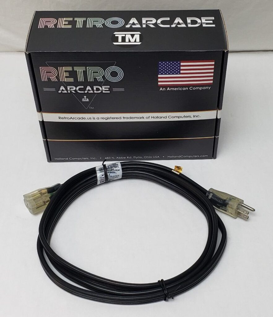 Extension Power Cord with Lighted End, Black, 8FT, 12 Gauge, Flat ...
