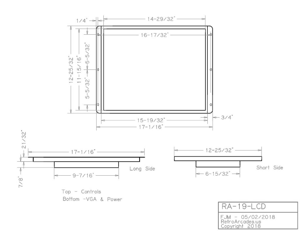4 Pack, 19 Inch Arcade Game LED Monitor, Jamma monitor MAME and ...