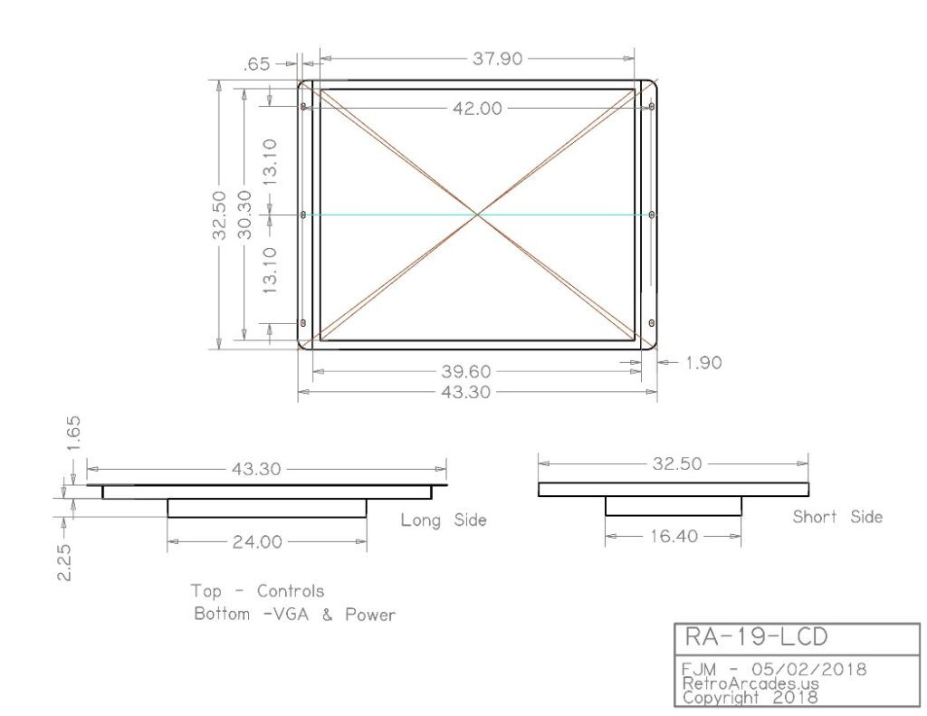 4 Pack, 19 Inch Arcade Game LED Monitor, Jamma monitor MAME and ...