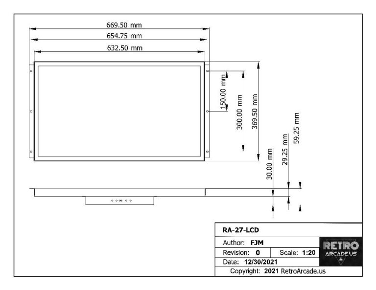 USED 27 Inch Arcade Game LED Monitor, for JAMMA, MAME, and Cocktail ...