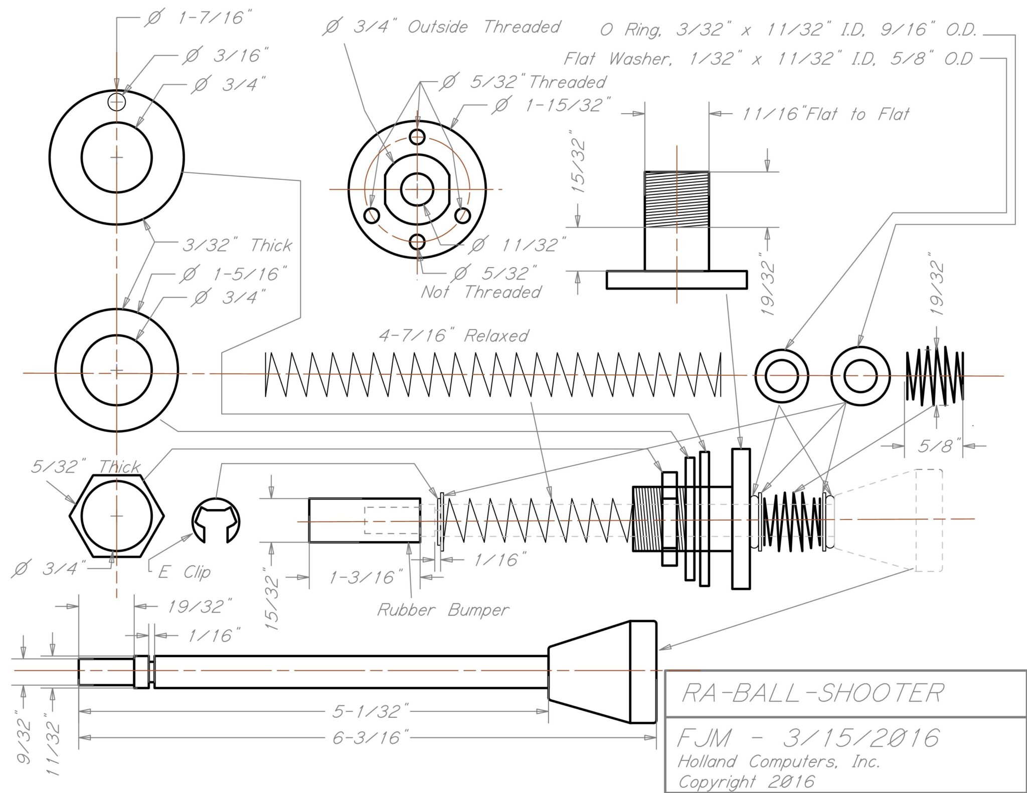 Universal Pinball Ball Shooter Assembly with Rod Spring – Holland ...