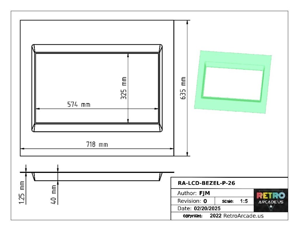 26 inch LCD Plastic Monitor Bezel for Arcade game monitors – Holland ...
