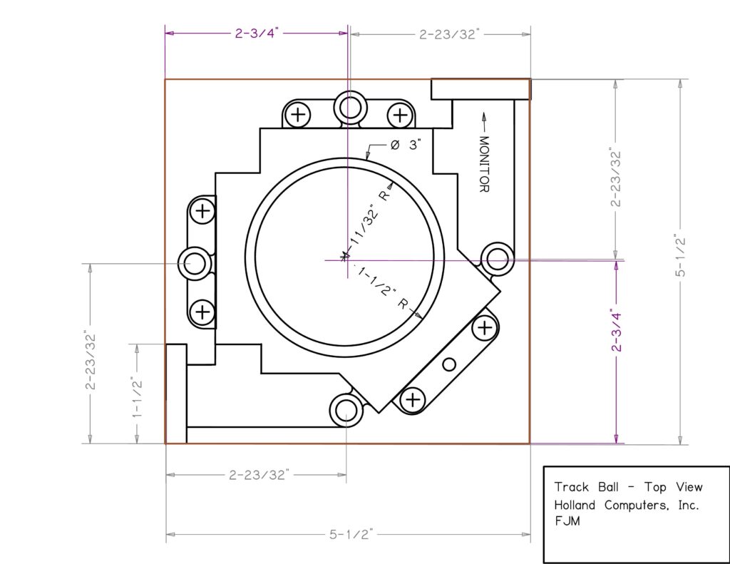 Arcade game 3 inch trackball with USB and PS2 interface with white ball ...