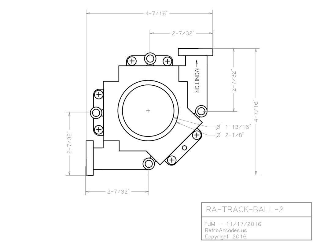 LED Track Ball 2 inch Arcade Game Trackball for Mame and Jamma boards ...
